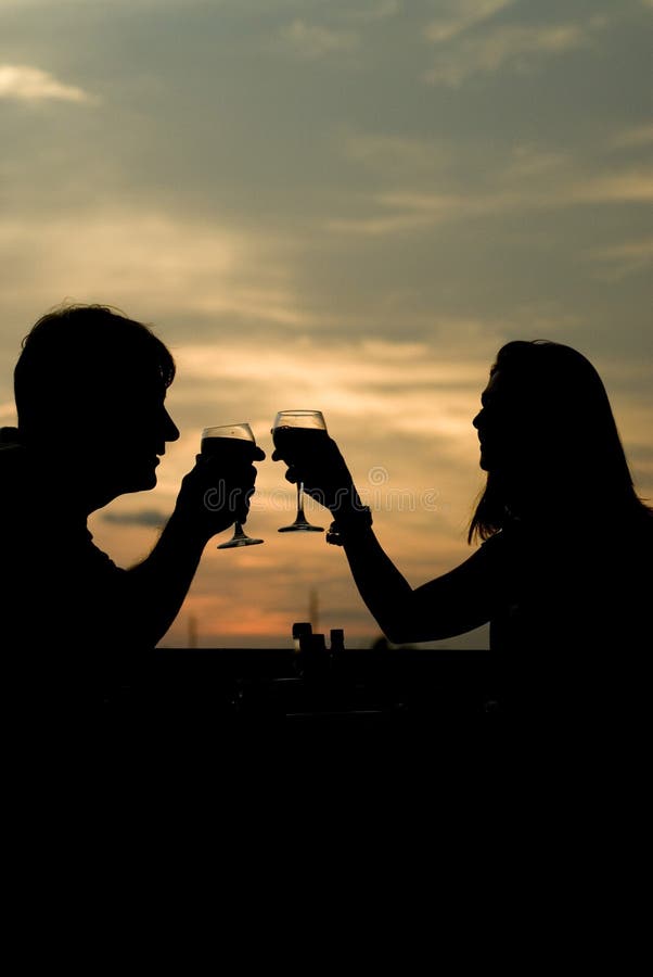 Sunset toast stock photo. Image of lovers, couple, food - 1152914