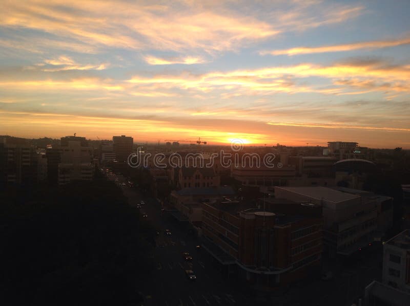 Sunset in Toowoomba editorial photo. Image of buildings - 45670976