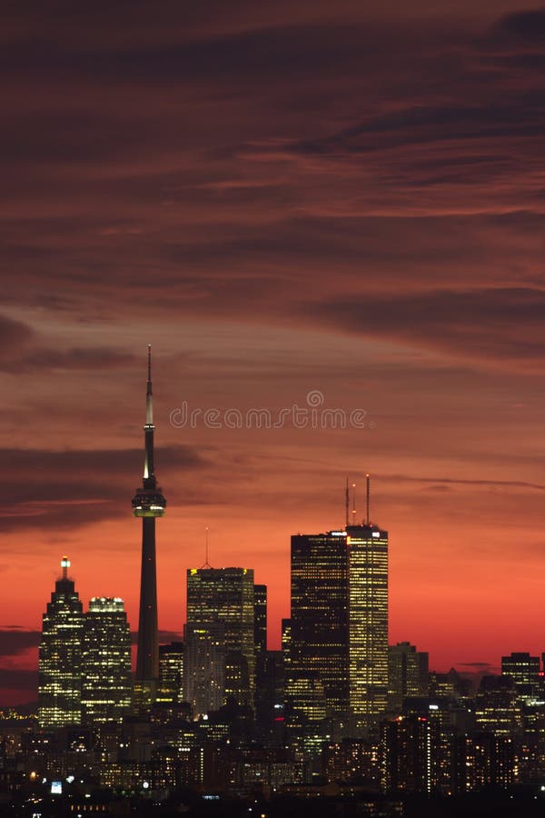 Sunset toronto stock image. Image of city, urban, tourism - 1647735