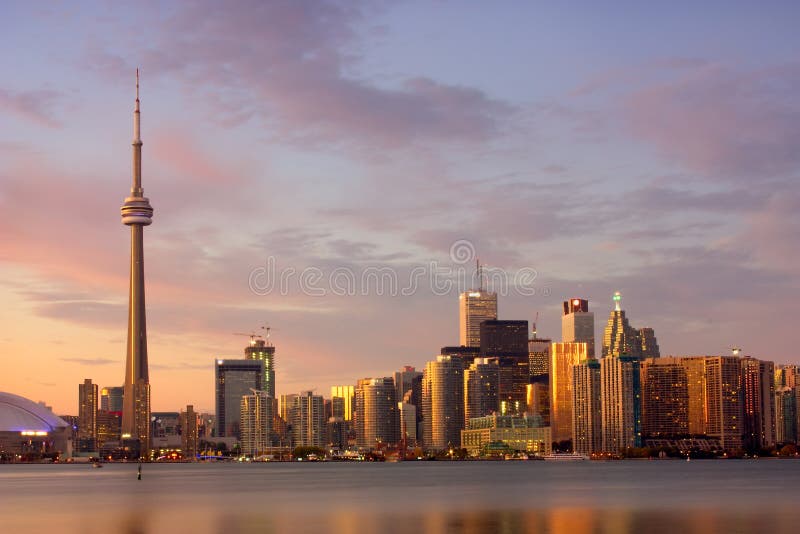 Sunset_Toronto_view from the Lake Stock Photo - Image of lake, water ...