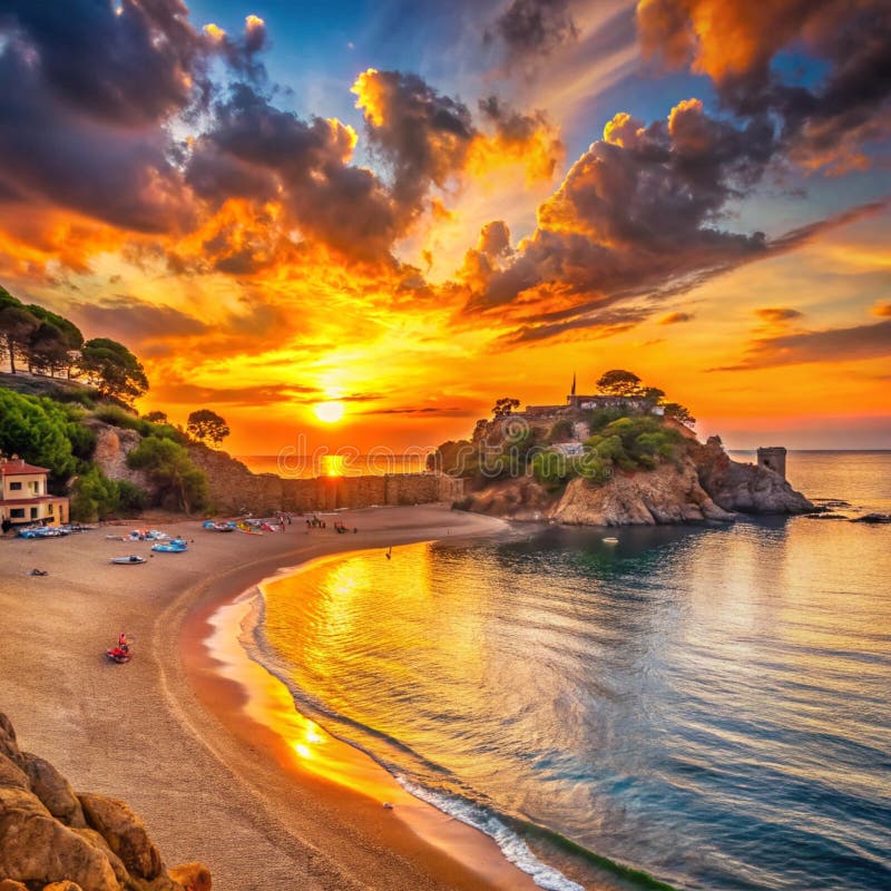 Beach Tossa De Mar Stock Illustrations – 14 Beach Tossa De Mar Stock ...