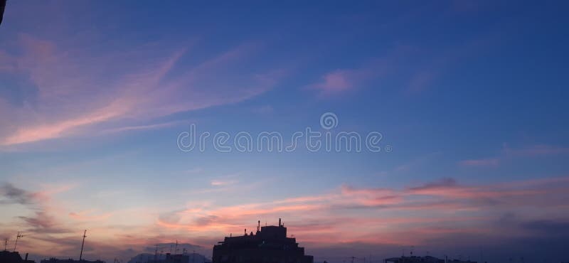 Sunset at the town stock image. Image of town, city - 160400975