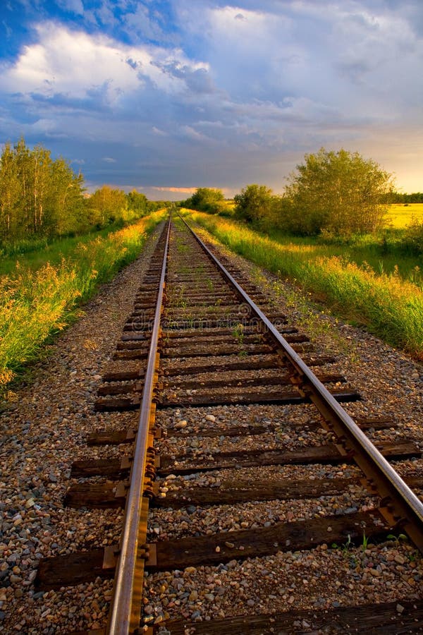 Sunset Tracks stock image. Image of prairie, pretty, outdoors - 502197