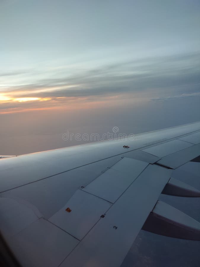 Sunset travel Flight stock image. Image of aircraft - 228488549