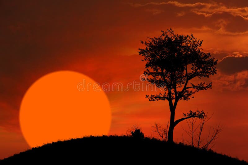 Landscape at sunset stock photo. Image of serene, twilight - 6777740