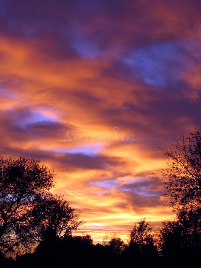 Fire in the sky stock photo. Image of colorado, sunrise - 49964
