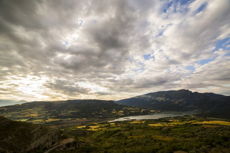 Sunset in Tremp, Lleida, Spain Stock Photo - Image of nature, park ...