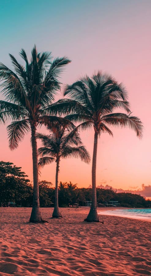 Sunset on a Tropical Beach, Seaside Sunset, or Seaside Sunset with ...