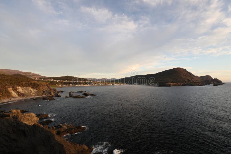 Sunset in Trout River Bay Newfoundland Canada Stock Image - Image of ...
