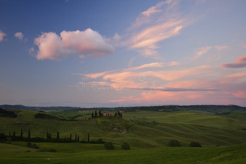 Sunset in Tuscany stock image. Image of growth, europe - 18520421