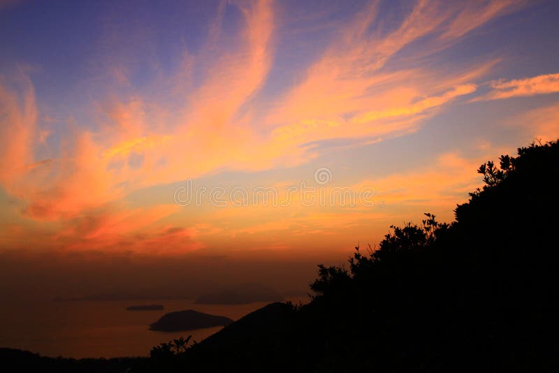 Sunset at the Twins 31 Oct 2009 Stock Image - Image of orange, beauty ...
