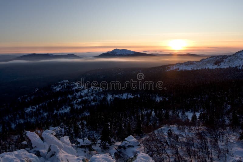Winter Hut in Ural Mountains.Russia,taiga,siberia. Stock Photo - Image ...