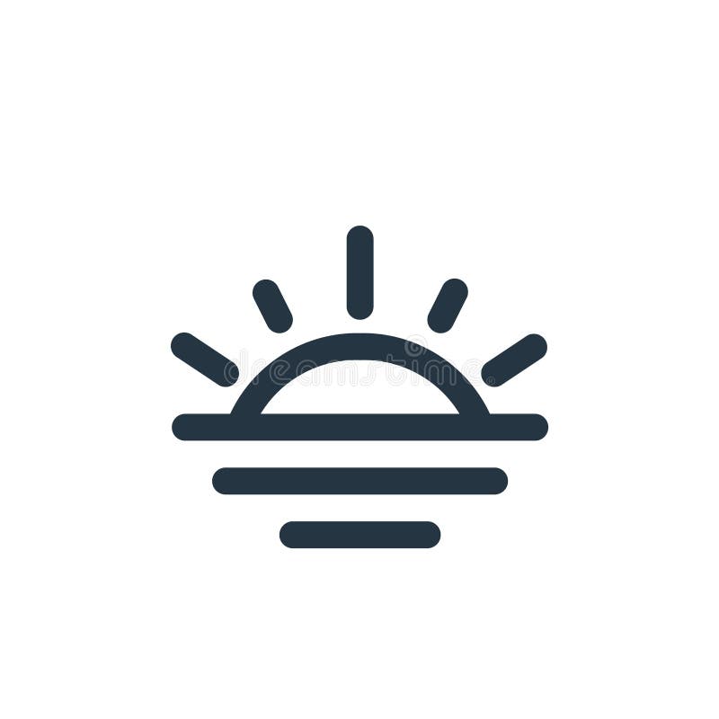 Sunset Vector Icon. Sunset Editable Stroke. Sunset Linear Symbol for ...