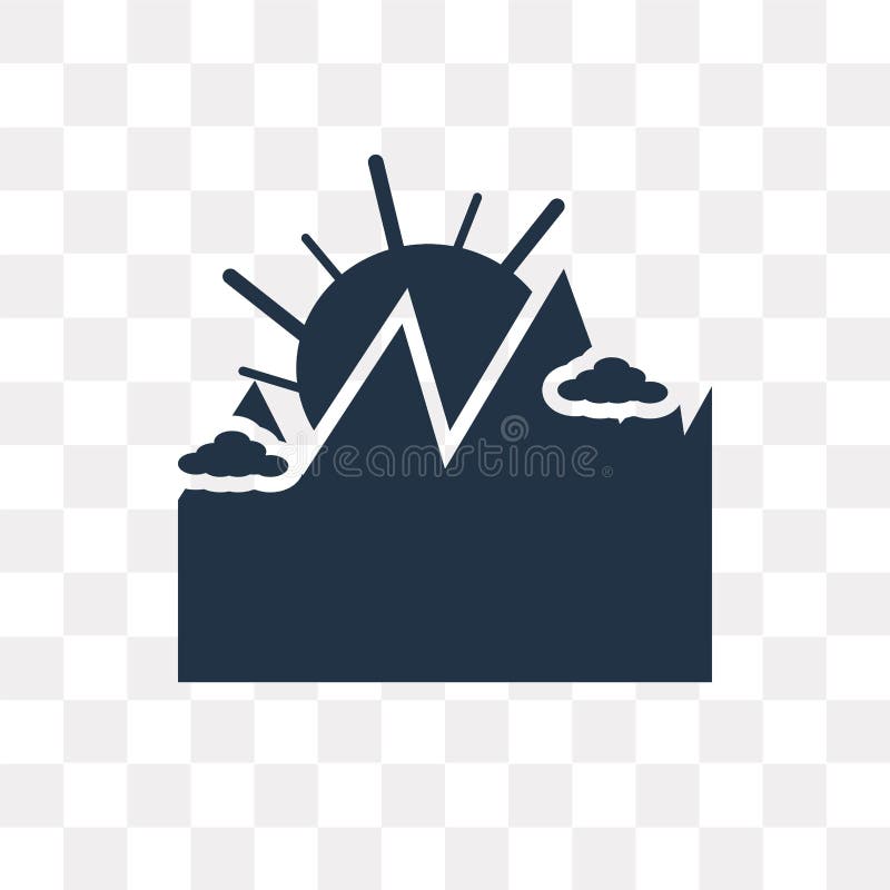 Sunset Vector Icon Isolated on Transparent Background, Sunset T Stock ...