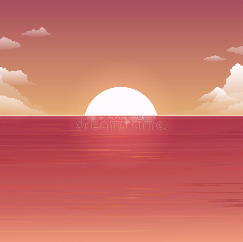 Sunset. Vector Illustration Stock Vector - Illustration of view ...