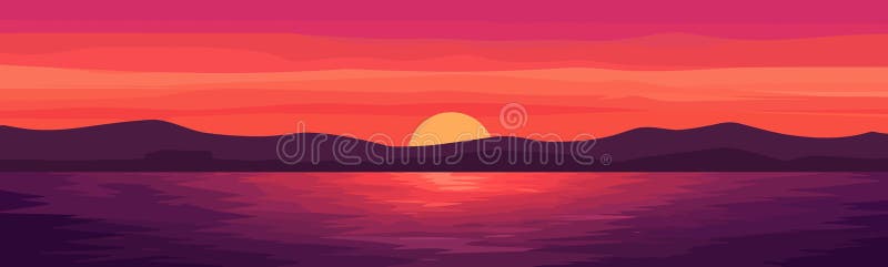 Sunset Vector Simple 3d Smooth Cut and Paste White Isolated ...