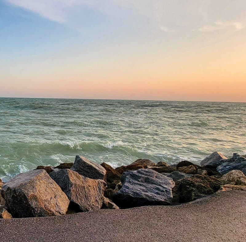 Sunset at Venice Beach in Southern Florida Stock Photo - Image of ...