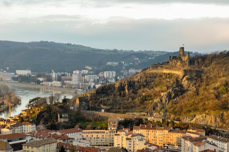 Sunset in Vienne, Isere, France Stock Image - Image of cloudy, france ...