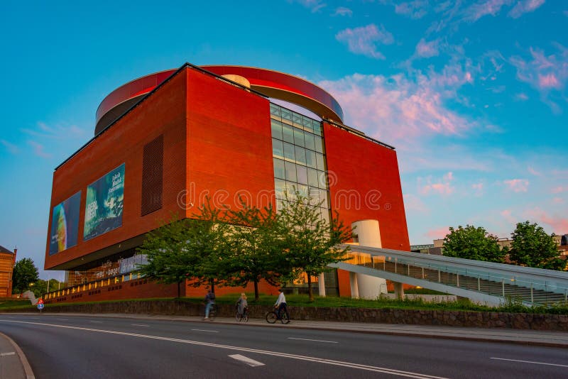 Sunset View of ARoS Aarhus Art Museum in Denmark Editorial Photo ...