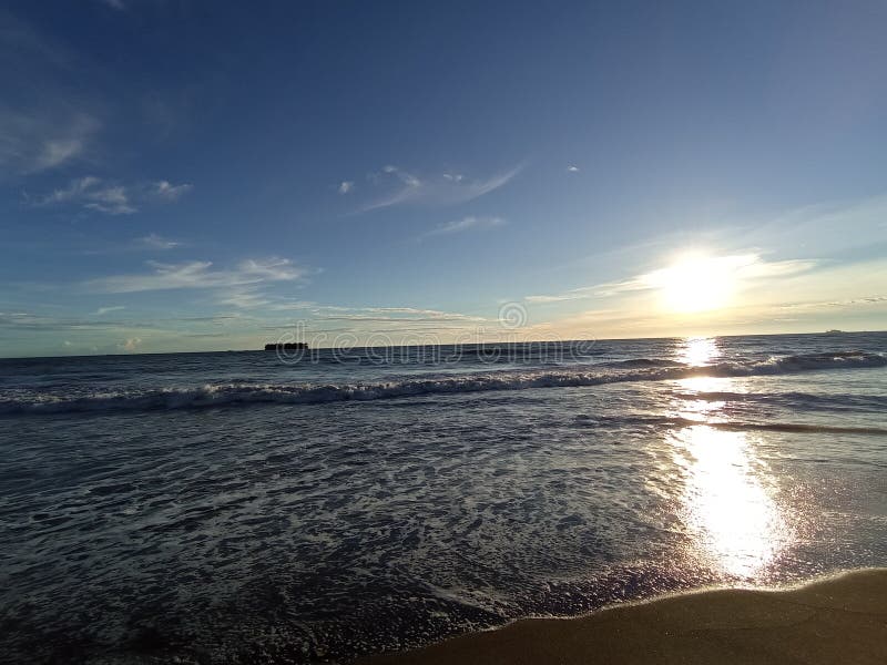 Sunset View on the Beach stock image. Image of sunlight - 228145621