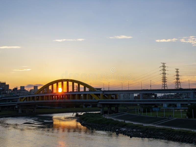 MacArthur Bridge (Belle Isle) Over Detroit River Stock Photo - Image of ...