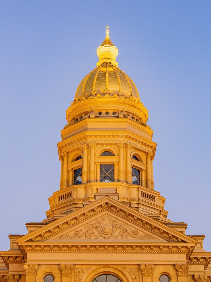 Sunset View of the Beautiful Wyoming State Capitol Building Stock Image ...