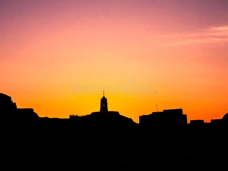Sunset View Behind a Building Stock Photo - Image of skyscraper ...