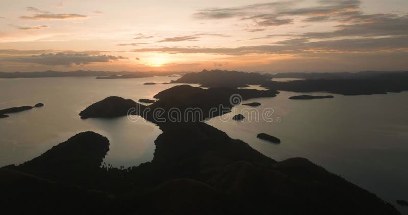 Sunset in Coron. Palawan, Philippines. Stock Footage - Video of ...