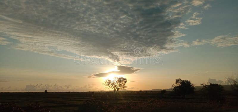 Sunset View in Bena Village Stock Photo - Image of sunset, bena: 264193204