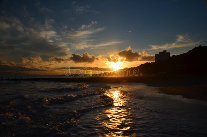Bournemouth beach stock photo. Image of britain, sunset - 30223578