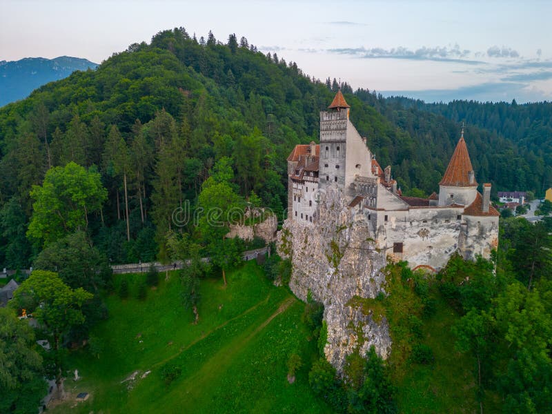 Sunset View of Bran Castle in Romania Editorial Photo - Image of ...
