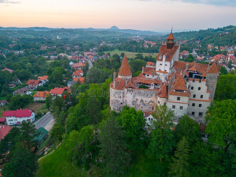Sunset View of Bran Castle in Romania Editorial Photo - Image of ...