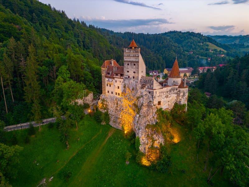 Sunset View of Bran Castle in Romania Editorial Stock Photo - Image of ...