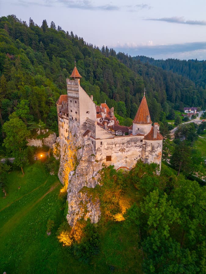 Sunset View of Bran Castle in Romania Editorial Stock Image - Image of ...