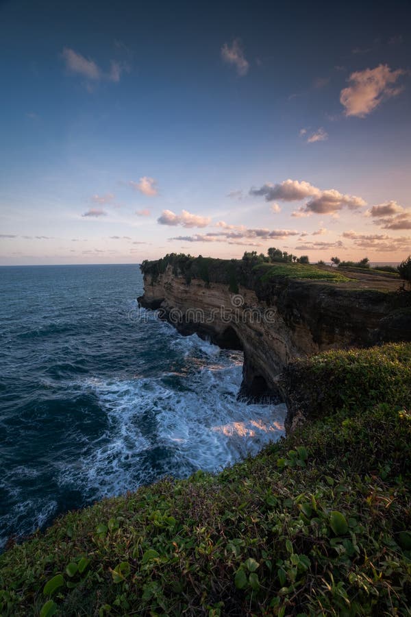 Sunset View from Broken Beach Pacitan Stock Photo - Image of pacitan ...