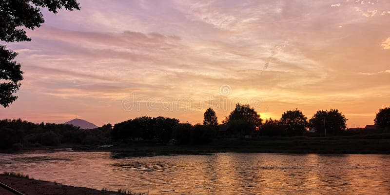 Sunset Sky in Cacak Near River Morava Stock Photo - Image of morava ...