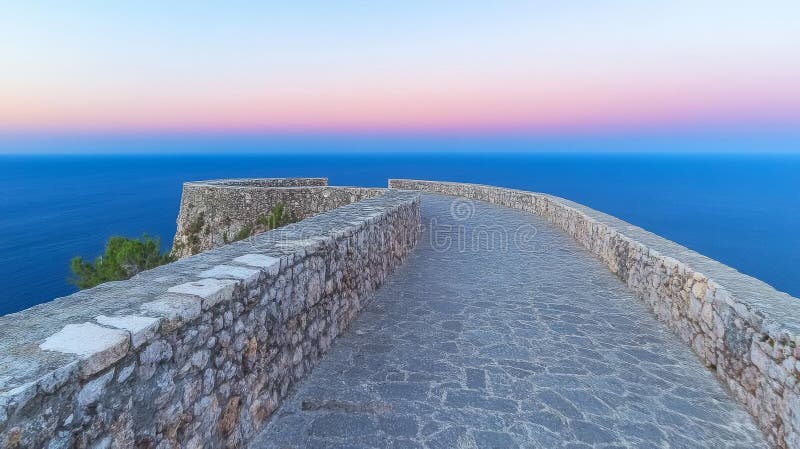 Sunset View from the Coastal Pathway Over the Ocean Cliffscape Stock ...