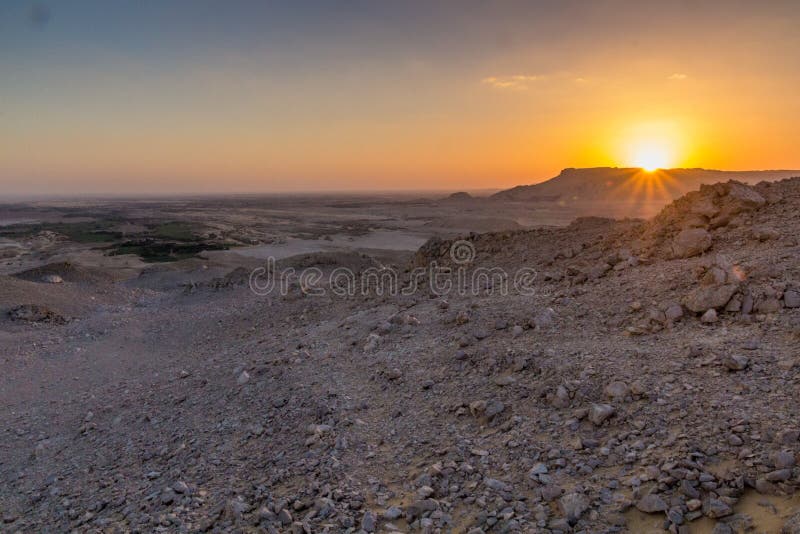 Sunset View of Dakhla Oasis, Egy Stock Photo - Image of beautiful ...