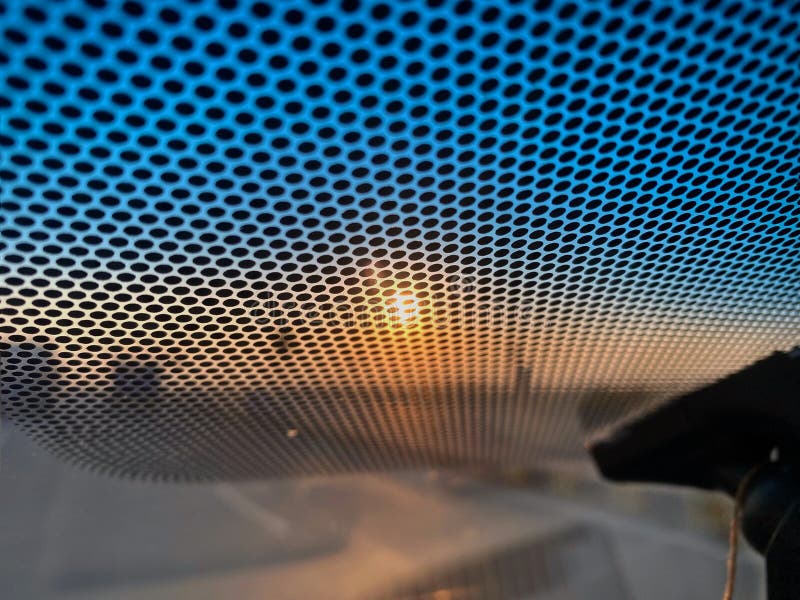 Sunset view from dashboard stock photo. Image of shade - 285587052