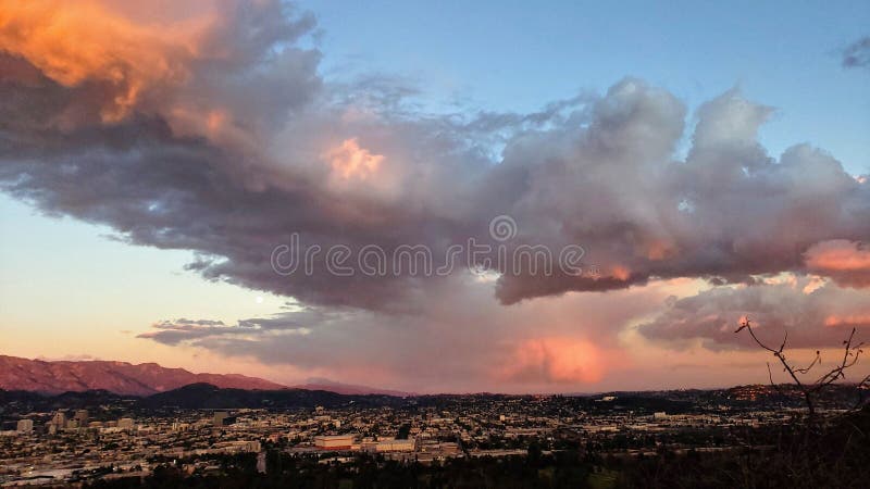 Sunset View from Griffith Park Stock Photo - Image of griffith, sunset ...