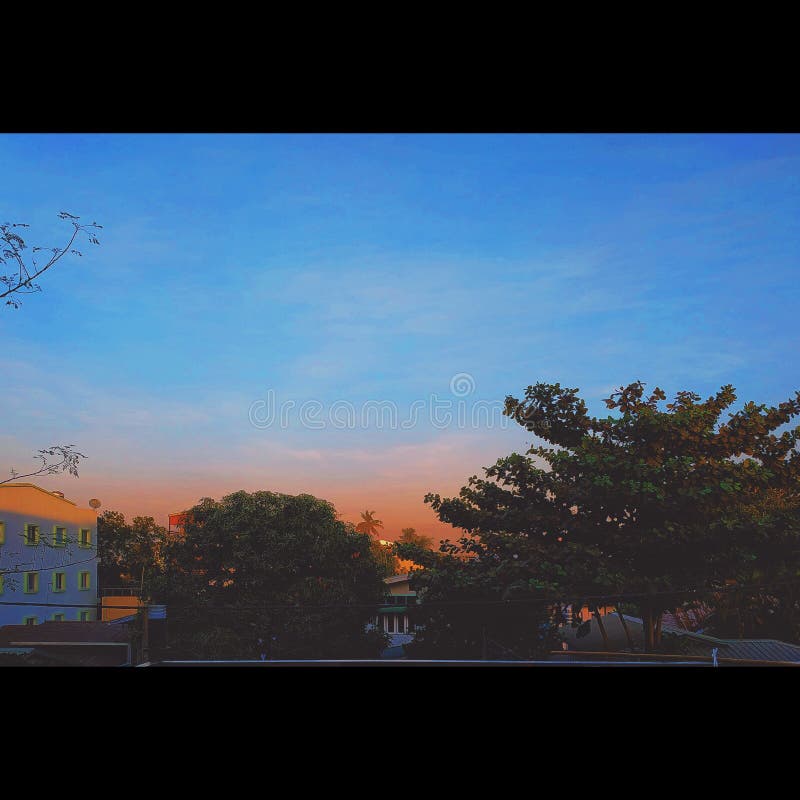 Sunset view from home stock image. Image of sunset, view - 170445297