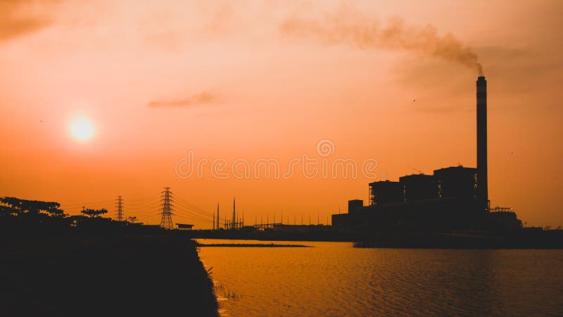 Sunset View at Industry Landscape Editorial Image - Image of dusk, view ...