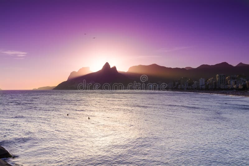 Road by Ipanema Beach in Rio De Janeiro Stock Photo - Image of ...