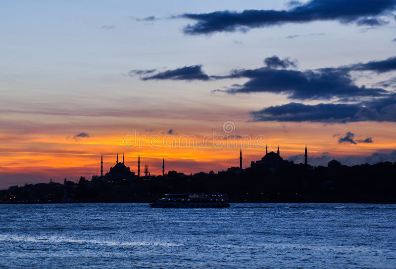 Sunset View of Istanbul, Turkey Stock Photo - Image of sunrise, turkey ...