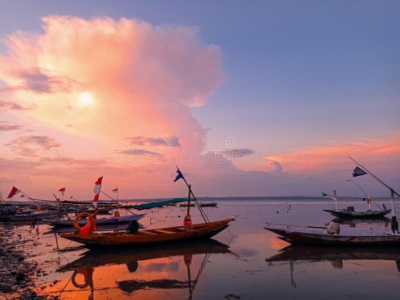 Sunset View at Kenjeran Beach Stock Photo - Image of view, sunset ...