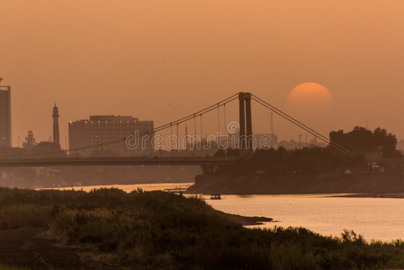 Sunset View of Khartoum Skyline, Sud Stock Photo - Image of urban ...