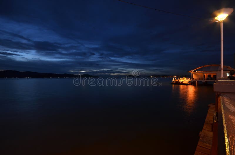 Sunset View in Kota Kinabalu, Sabah Stock Image - Image of horizon ...
