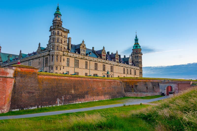 Sunset View of the Kronborg Castle at Helsingor, Denmark Editorial ...