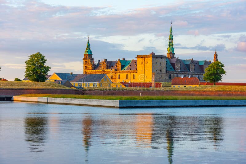 Sunset View of the Kronborg Castle at Helsingor, Denmark Editorial ...