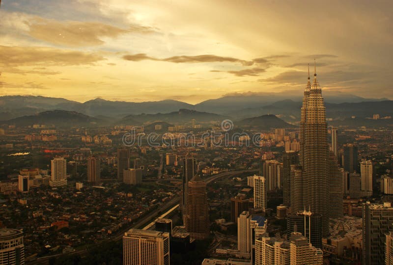 Sunset View of Kuala Lumpur Stock Photo - Image of business, capital ...